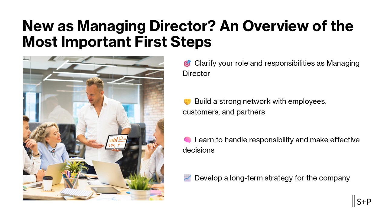 Starting Strong as Managing Director: Your Essential First Steps